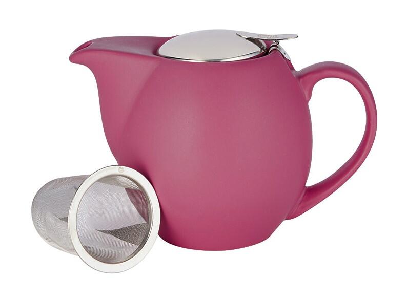 Teapot porcelain SARA Red 0.9 l | Buy online at Nordic Tea